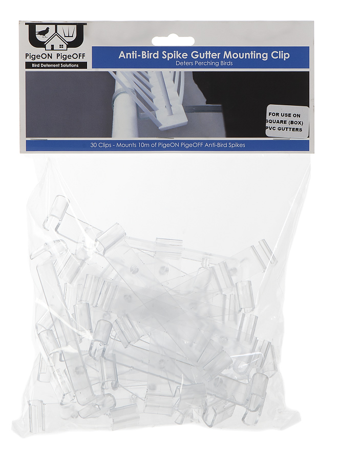 PigeON PigeOFF Anti-Bird Spike Gutter Clips - Pigeonpigeoff